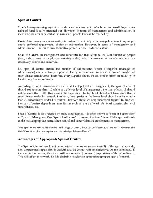 Span of control | PPT