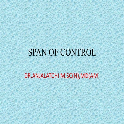 Span of control ppt | PPTX