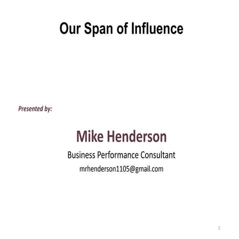 Span of influence | PPTX