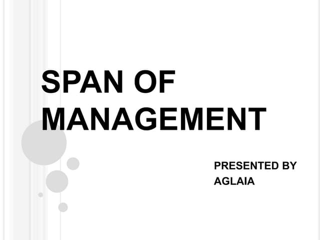 Span of control | PPT