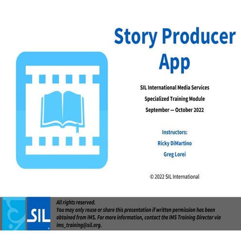 Story Producer App Lesson 4 | PPT