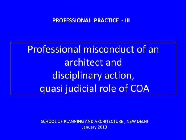 Architecture Professional practice | PPTX