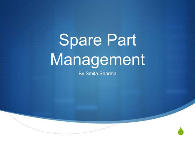 sparepartsmanagment | PPT