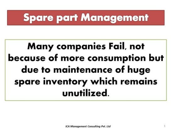 Spare Parts Management | PPT