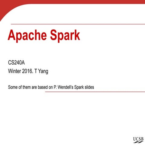 apache spark presentation for distributed processing | PPT