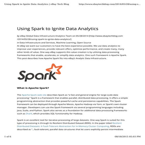 Learning Spark Lightning Fast Data Analytics By Jules 60 Off