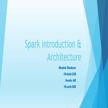 Spark Introduction And Architecturepptx Programming Languages Computing 4031