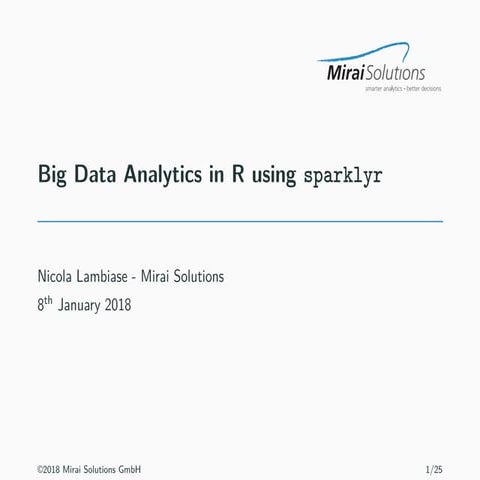 Big Data Analytics in R using sparklyr | PDF