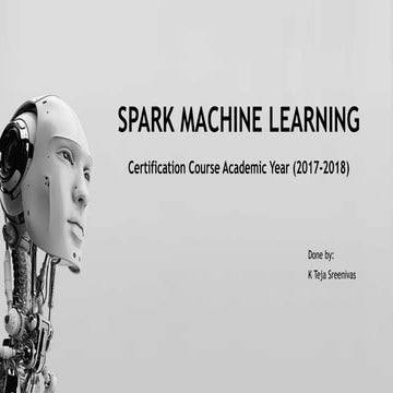 Spark machine learning | PPTX
