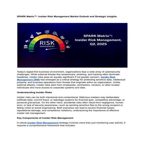 SPARK Matrix™_ Insider Risk Management Market Outlook and Strategic ...