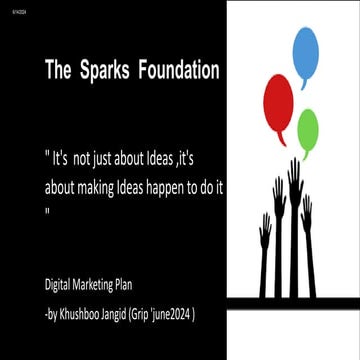 sparks foundation digital marketing pptx | PPT