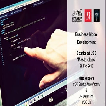 LSE – SPARKS 2016 – Masterclass: Lecture & Business Development Clinic ...
