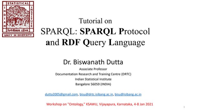 Tutorial On Sparql Sparql Protocol And Rdf Query Language Ppt 1878