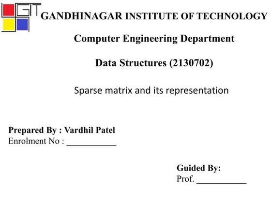 Sparse Matrix In Data Structure Ppt 2634