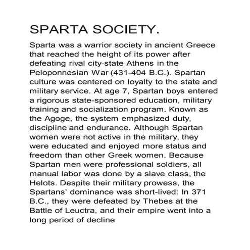 Sparta society | DOCX