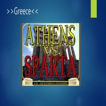 Sparta and Athens by group 3 | PPTX