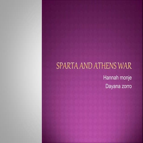 Sparta and athens war presentation | PPTX
