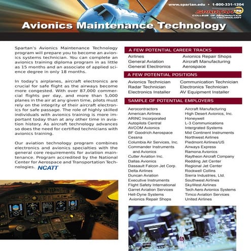 Spartan College of Aeronautics and Technology- Avionics Maintenance ...