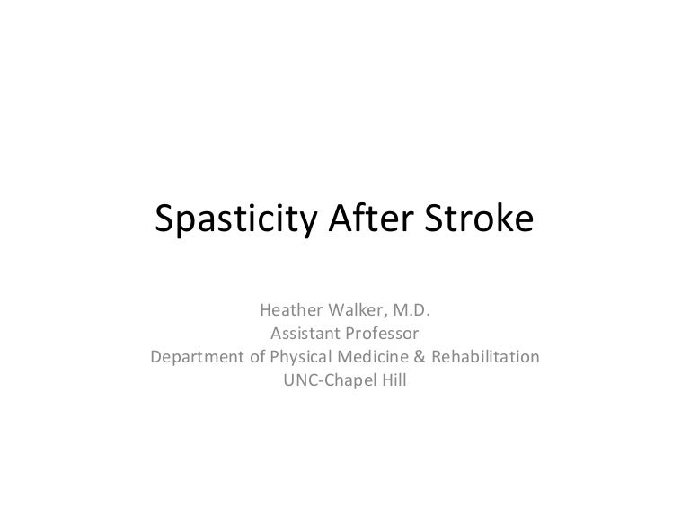 Spasticity After Stroke