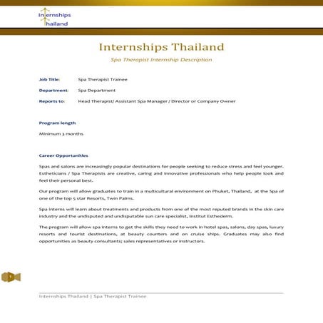 Spa therapist trainee | PDF