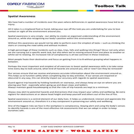 Spatial awareness | PDF