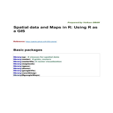 R Data Visualization Spatial Data And Maps In R Using R As A Gis Pdf 5041