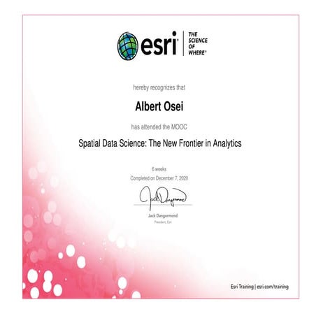 Spatial data science certificate | PPT
