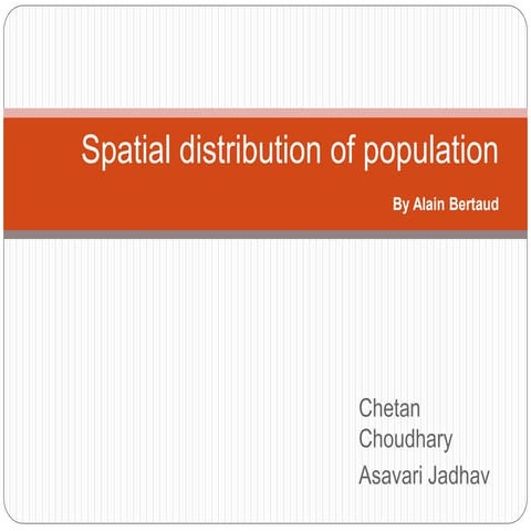 Spatial distribution of population | PPT