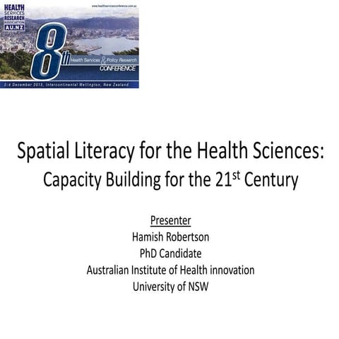 Spatial literacy for the health sciences | PPTX