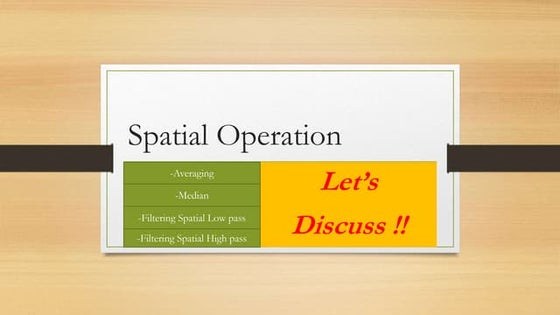 Spatial Filtering In Image Processing Ppt 2448