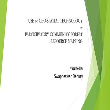 Spatial technology in community forestry resource mapping | PPTX
