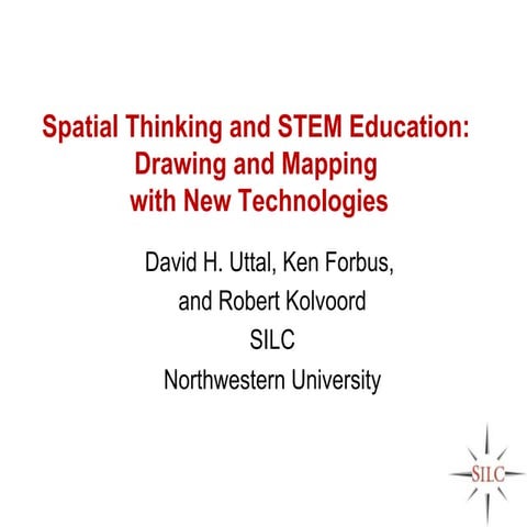 Spatial Thinking and Stem Education: Drawing and Mapping with New ...