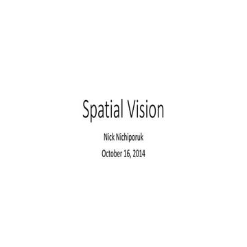 Spatial vision | PPTX