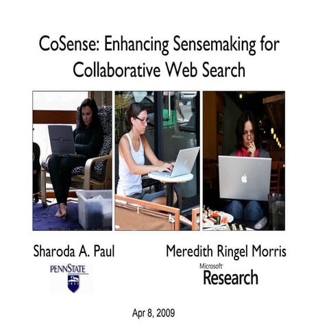 CoSense: Enhancing Sensemaking for Collaborative Web Search | PPT