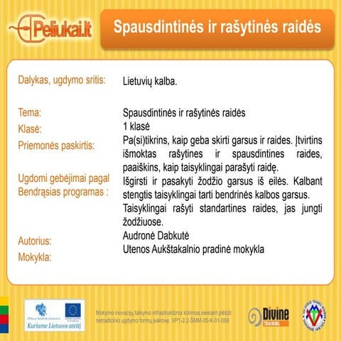 Spausdintines rasytines raides 1 kl-audrone dabkute_0 | PPTX