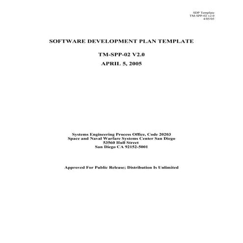 Spawar sdp template | PDF