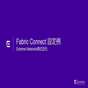 Fabric Connect 設定例 | PDF