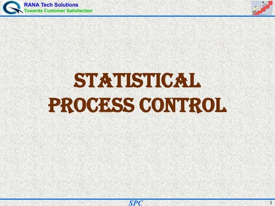 Statistical process control | PPTX