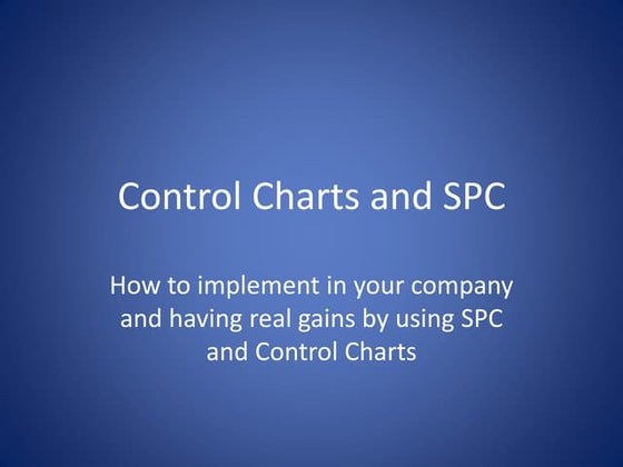 Control Charts | PDF | Business | Business and Finance