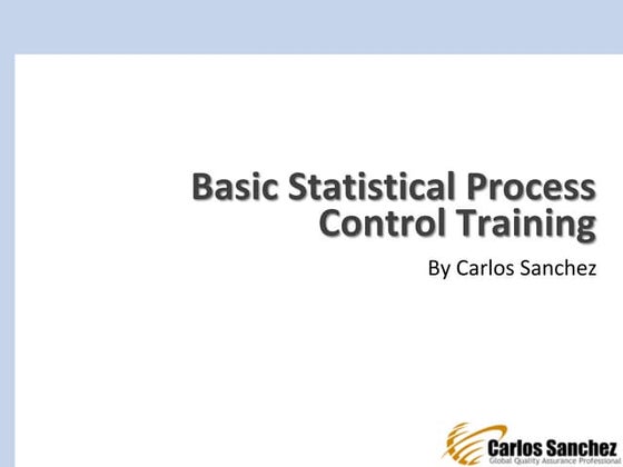 Statistical process control | PPTX