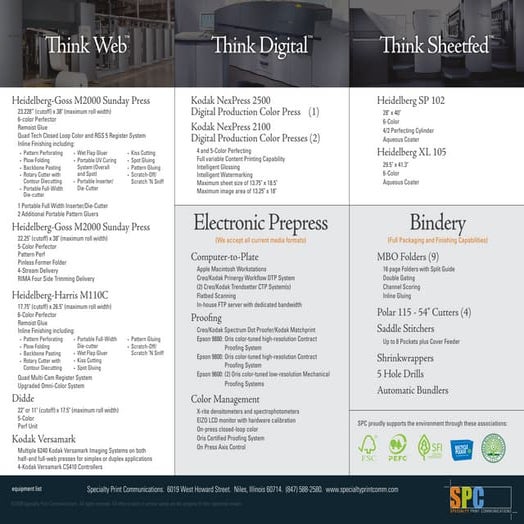 Specialty Equipment List | PDF