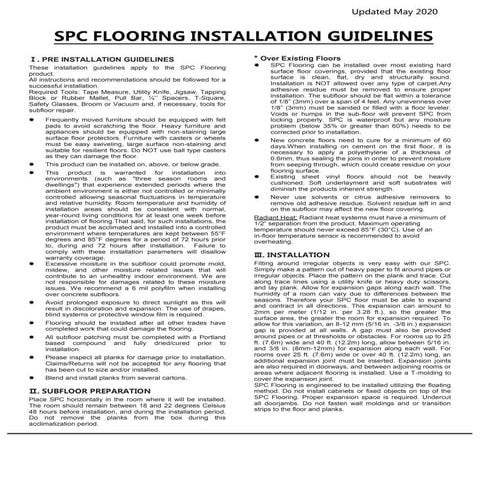 SPC floor installation for interior design | PDF