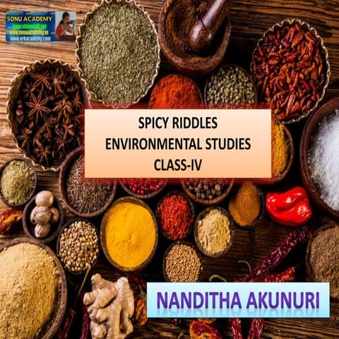 SPICY RIDDLES ENVIRONMENTAL STUDIES CLASS-IV | PPTX