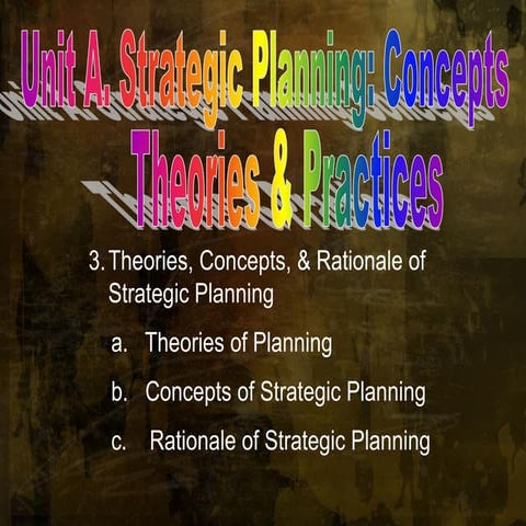 Theories of Planning by: Dr. Eusebio F. Miclat Jr. Development Planning ...
