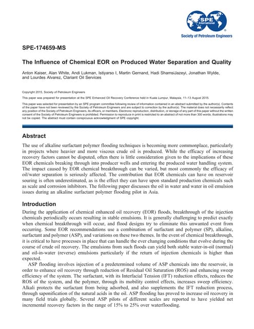 Enhanced Oil Recovery EOR using flooding polymer ( Polyacrylamide ) | PPTX