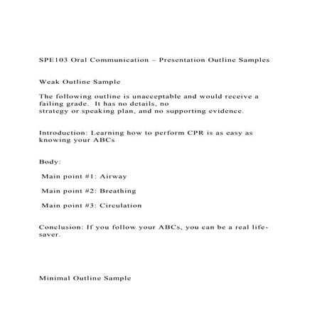 SPE103 Oral Communication – Presentation Outline Samples .docx