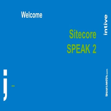 Sitecore Speak 2.0 - how to start and extend | PPT