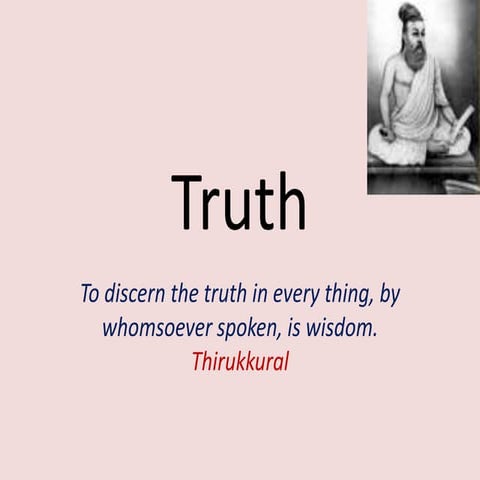Speak and seek the truth | PPSX