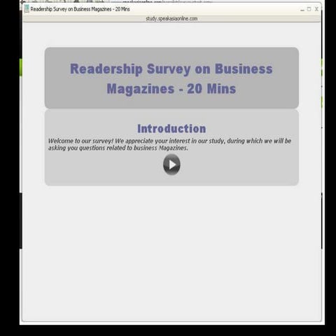 Speakasia Business Magazine-survey | PPTX