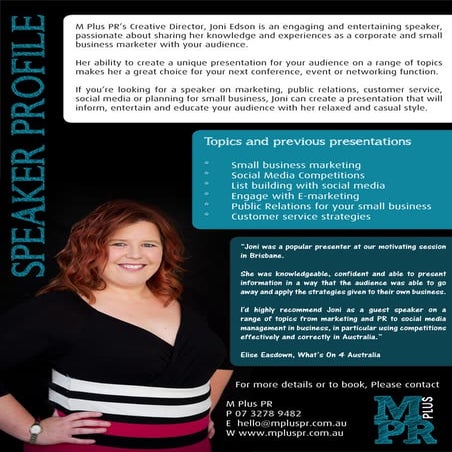 Speakers profile | PDF